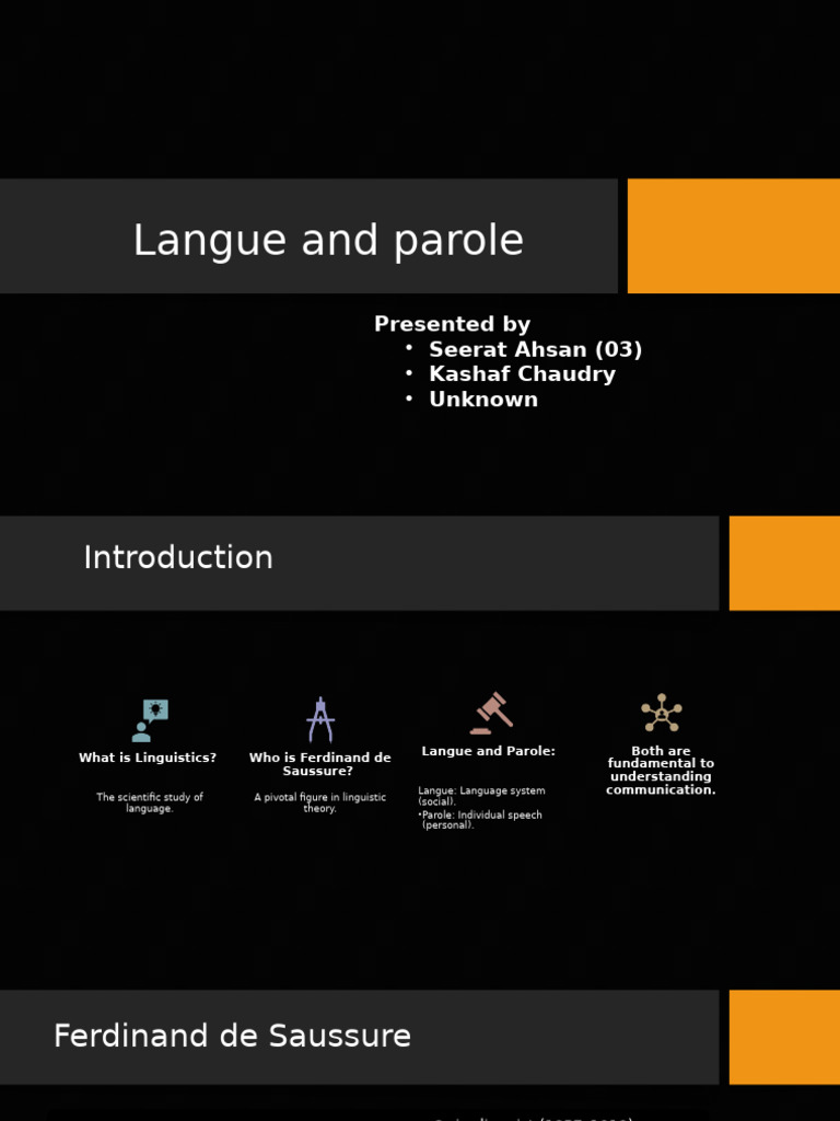 Langue and Parole1 | PDF | Linguistics | Phonology