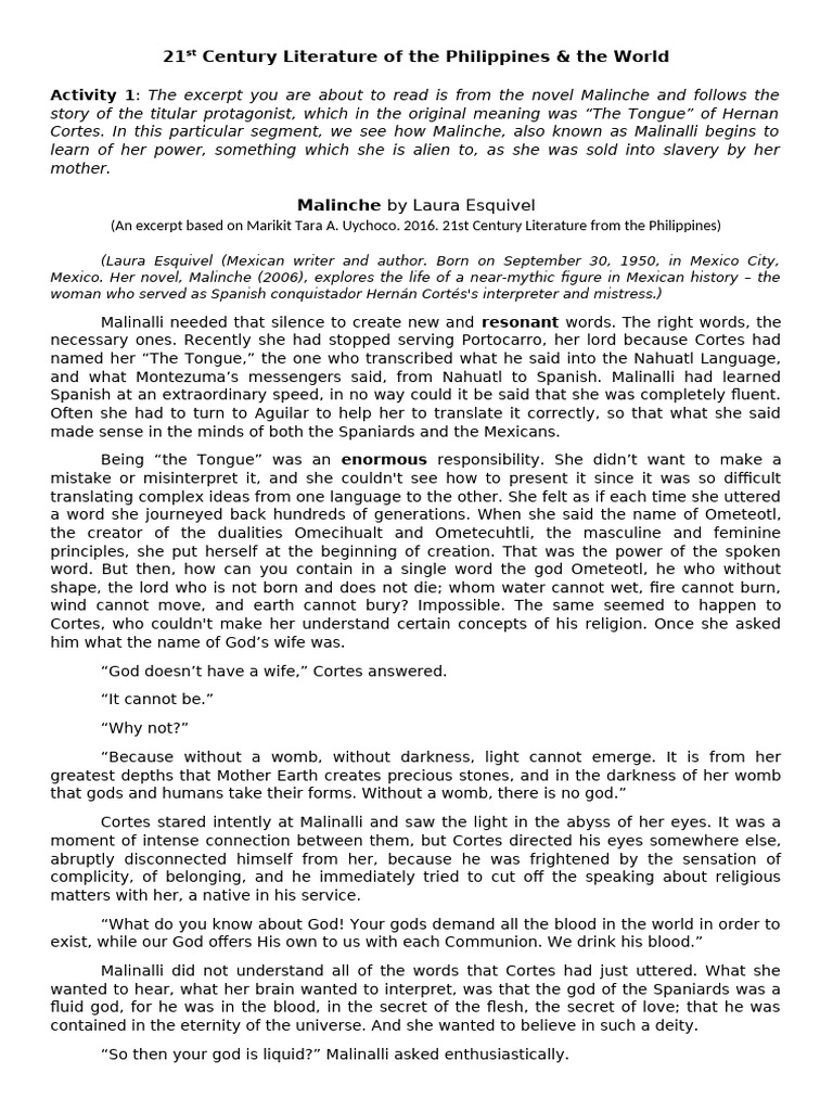 Malinche: The Power of Translation | PDF