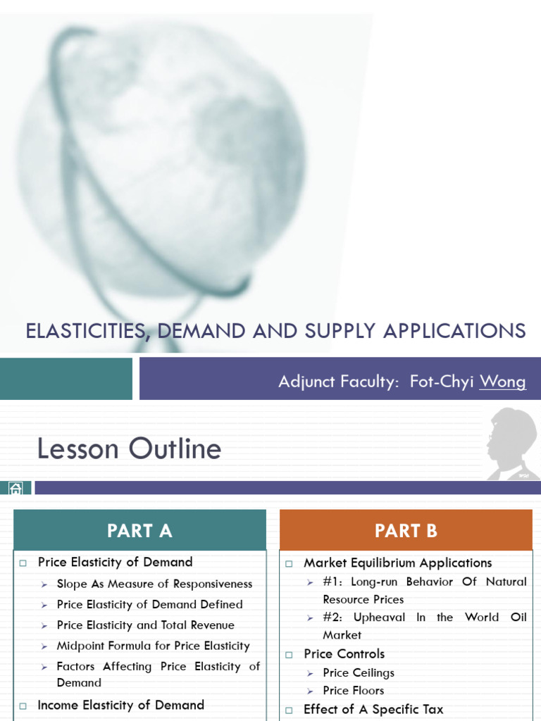 Elasticities, Demand and Supply Applications - Part A | PDF | Elasticity (Economics) | Demand