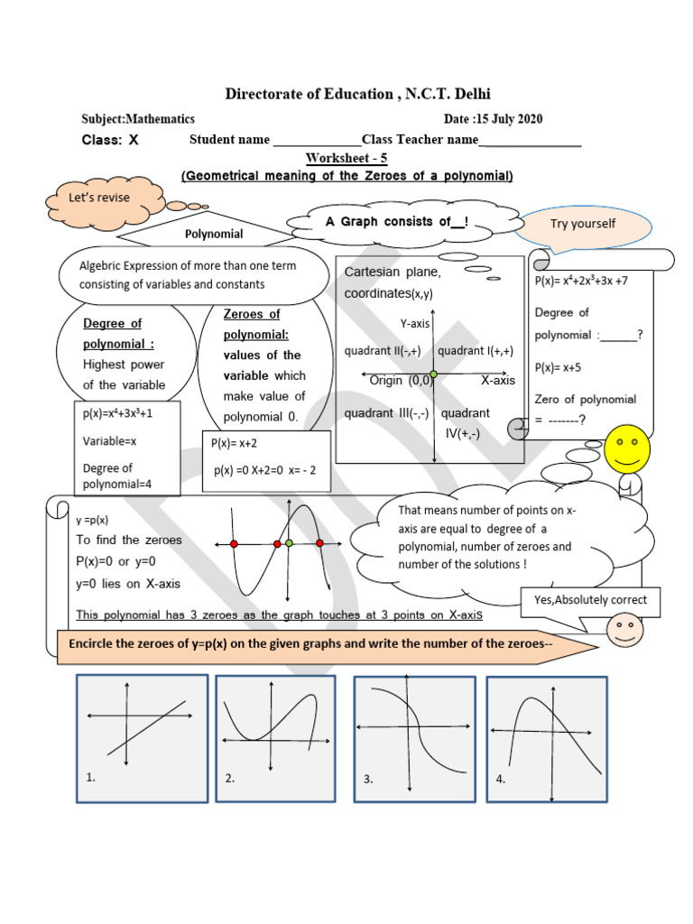 Worksheet5 | PDF | Cartesian Coordinate System | Polynomial