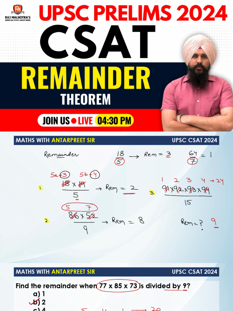 03 Maths CSAT | PDF