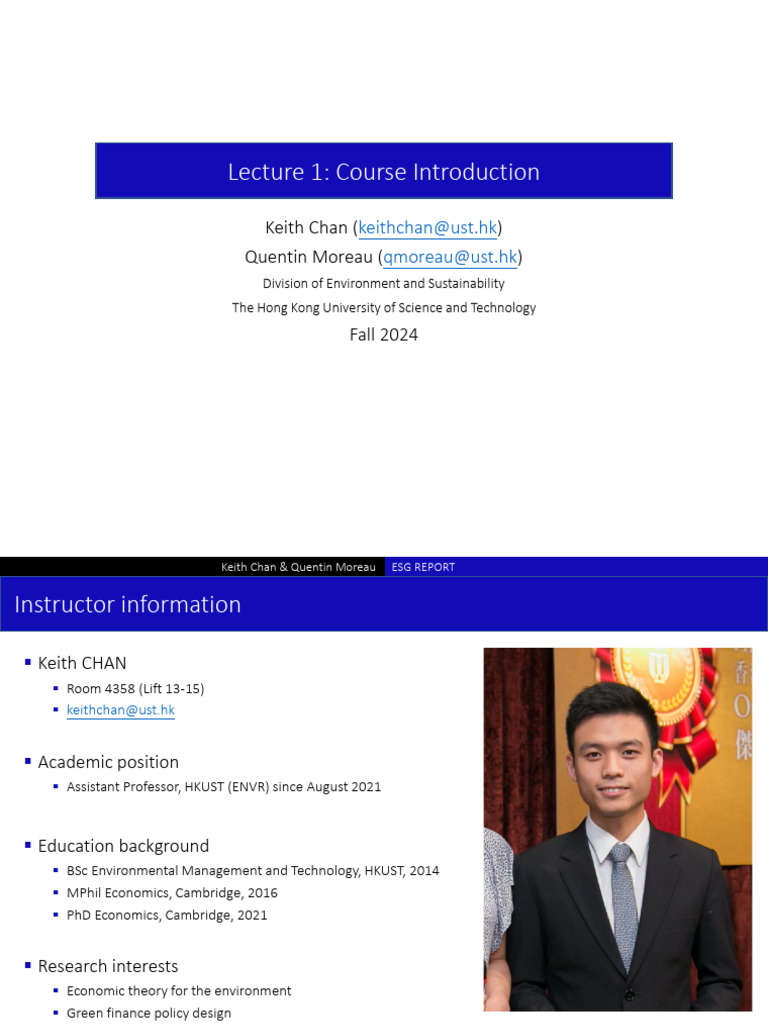 Lecture 1 Course Introduction | PDF | Natural Environment Lecture 1 Course Introduction | PDF | Natural Environment