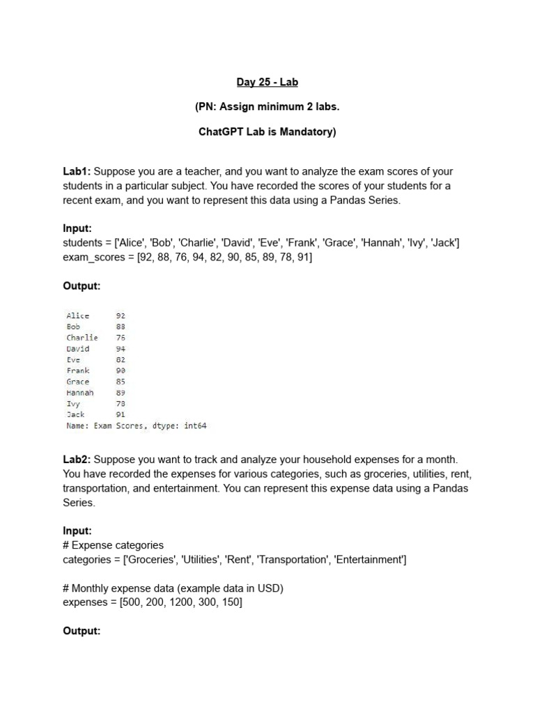 Day25 Lab (Pandas Series) | PDF | Electric Energy Consumption