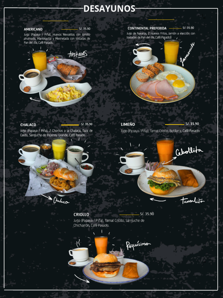 Carta Desayunos | PDF