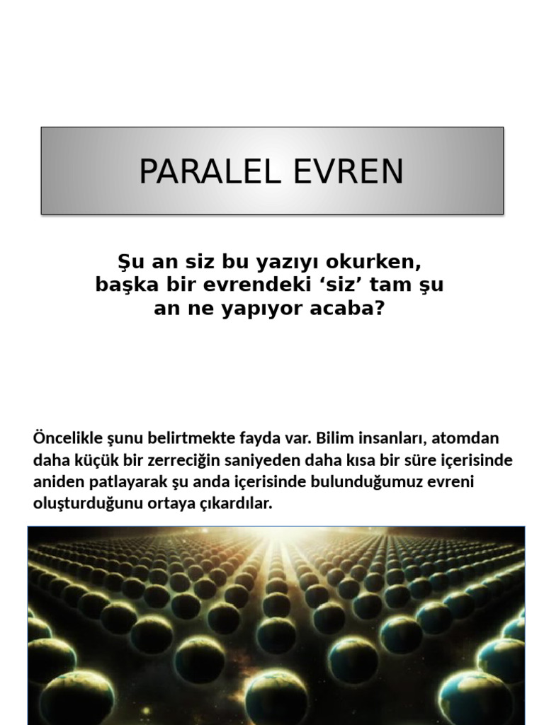 Paralel Evren | PDF