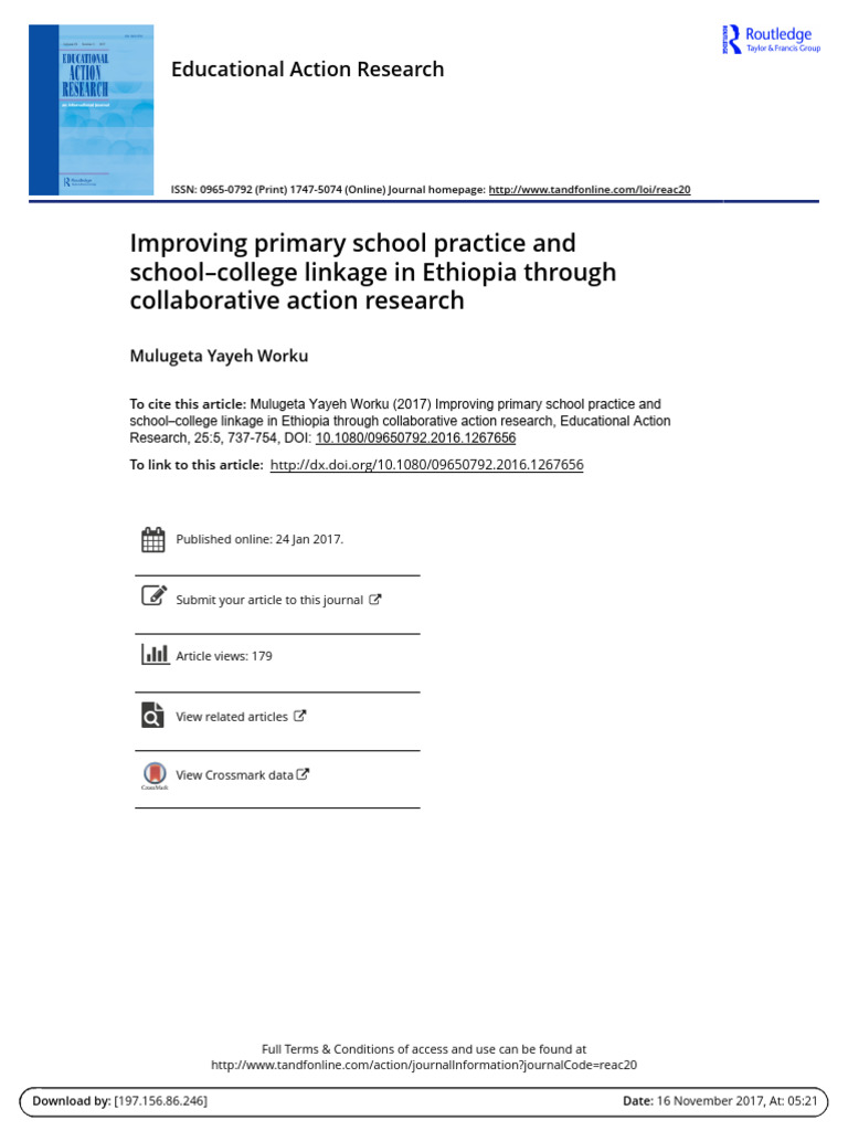 Improving Primary School Practice and SC | PDF | Teachers | Action Research
