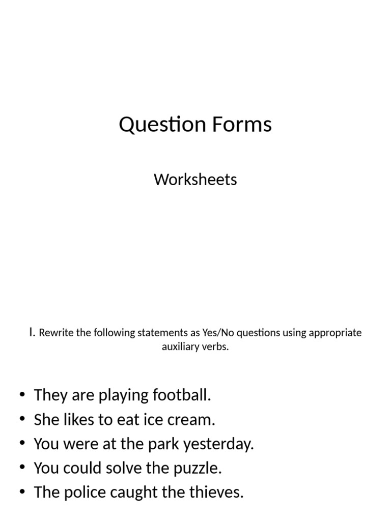 Question Forms | PDF