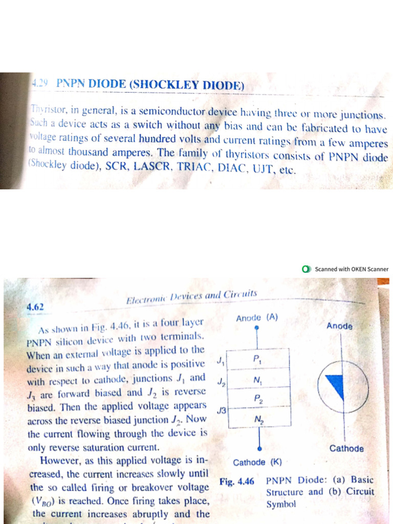 Basic 4 layer device or pnpn diode or shockley diode | PDF