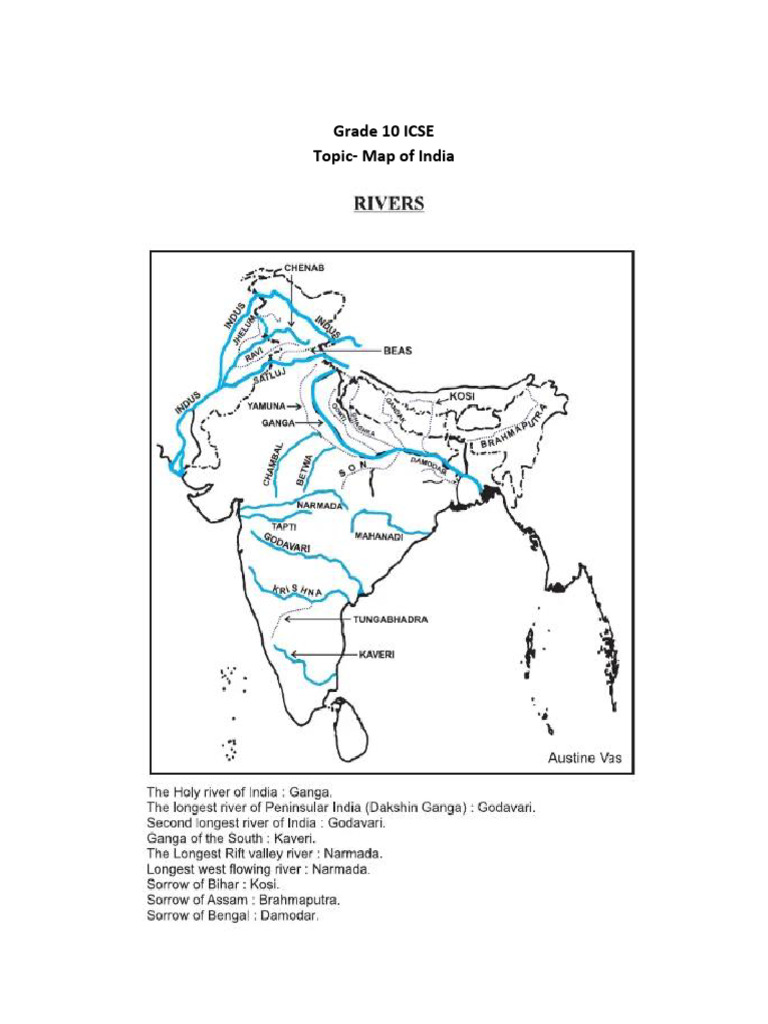 ICSE Geog Grade 10 Map Marking | PDF