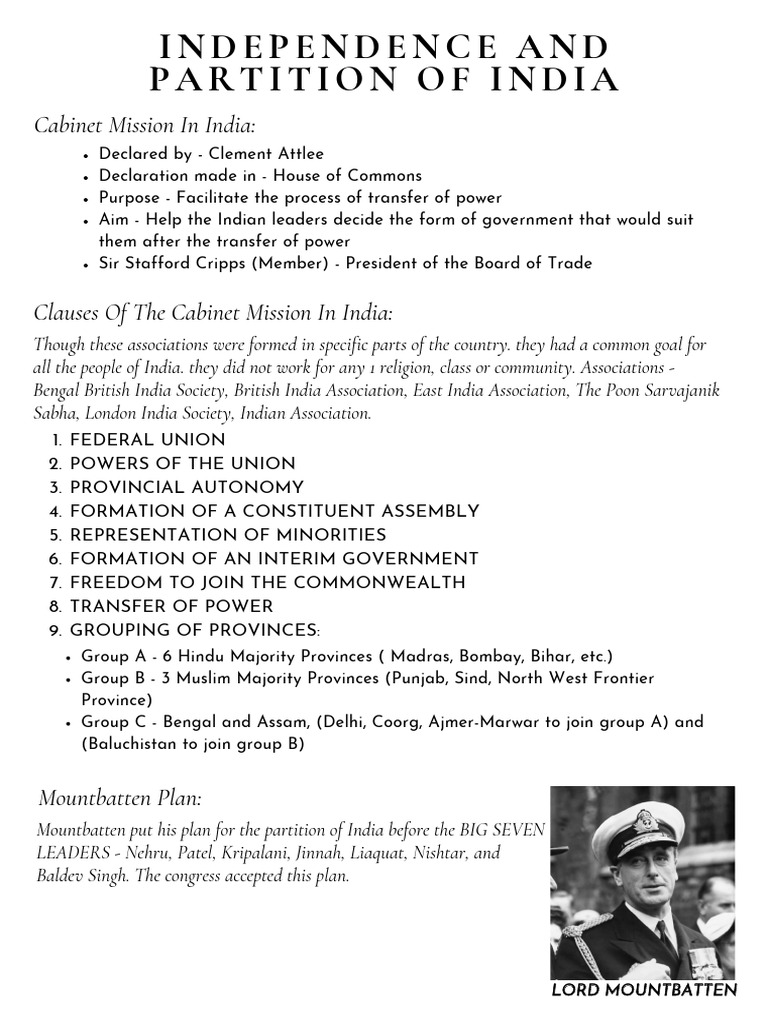 Independence and Partition of India | PDF | Partition Of India ...