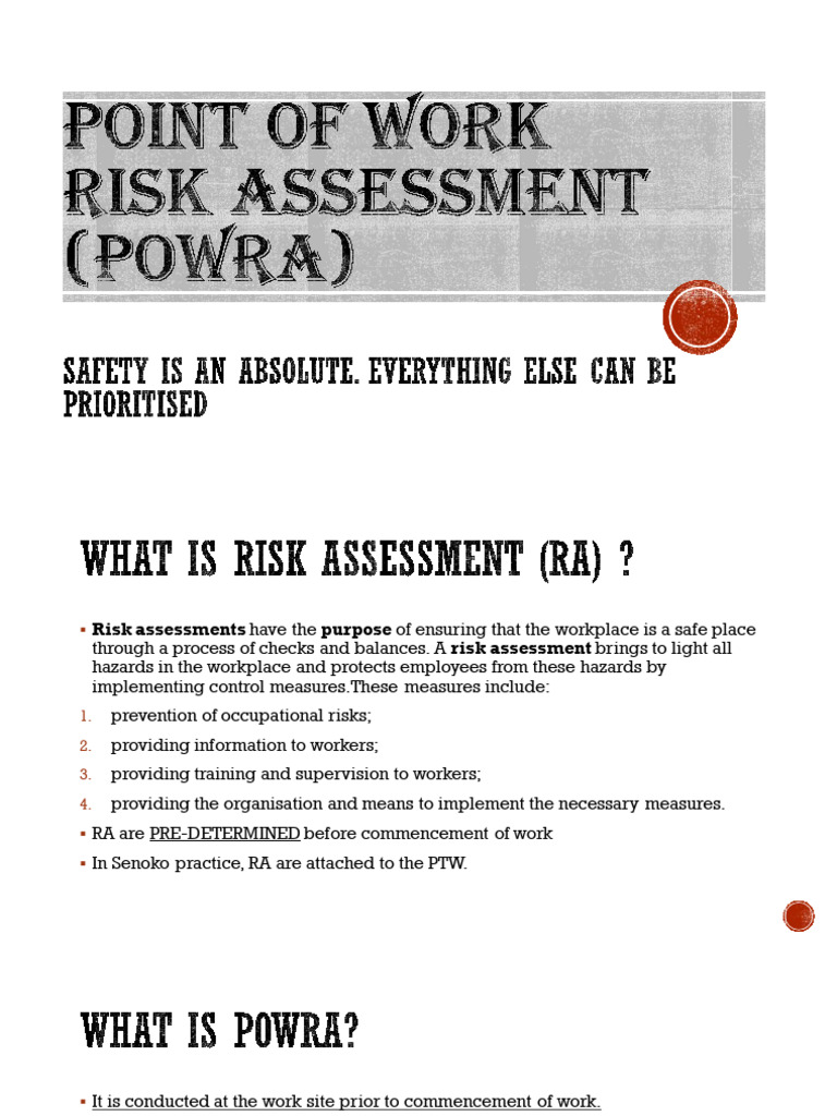 Workplace Risk Assessment Guide | PDF