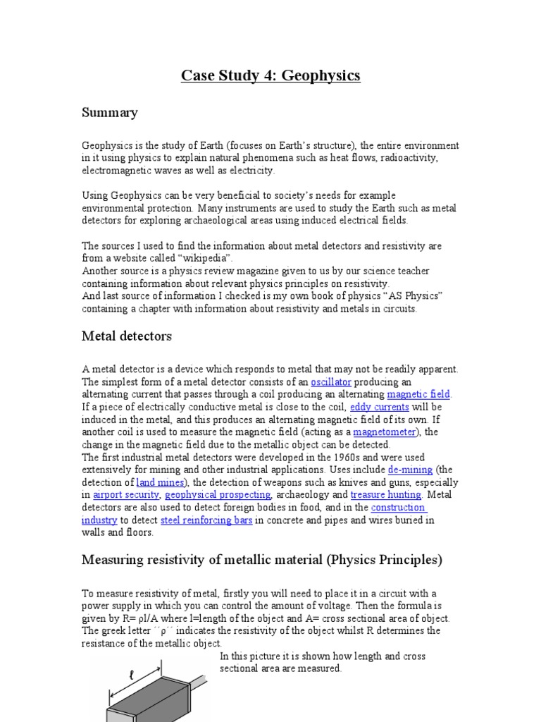 Metal Detector Applications and Principles | PDF | Metal Detector ...