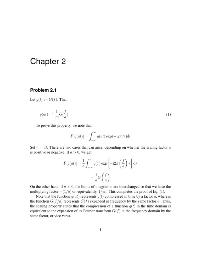 Fourier Transform Properties | PDF