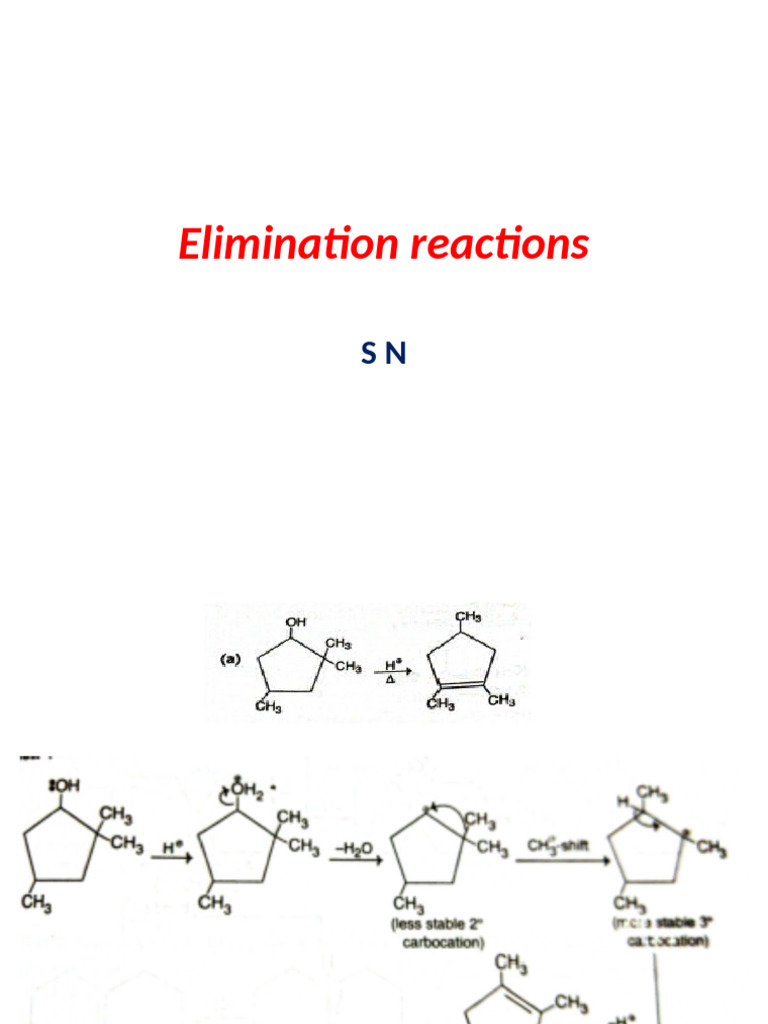 Elimination Reactions Name Rxns | PDF | Alkene | Ester