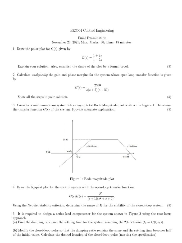 End_Sem_2021 | PDF | Telecommunications Engineering | Control Theory