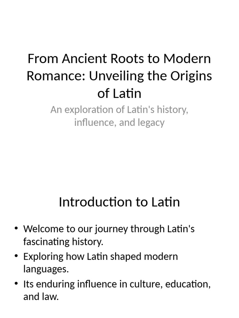 Origins and Impact of Latin Language | PDF | Latin | Classics