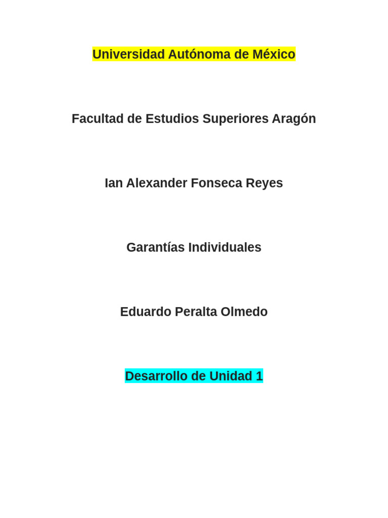 Unidad 1 Formato | PDF | Derecho Constitucional | Constitución