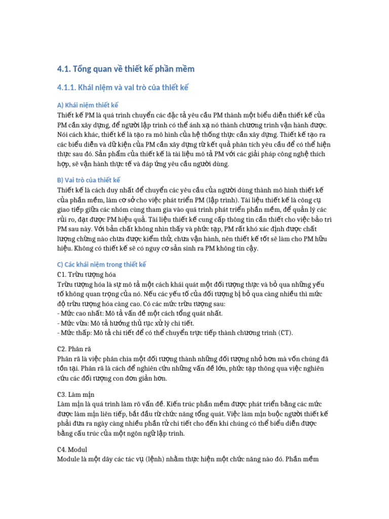 Thiet Ke Phan Mem Full | PDF