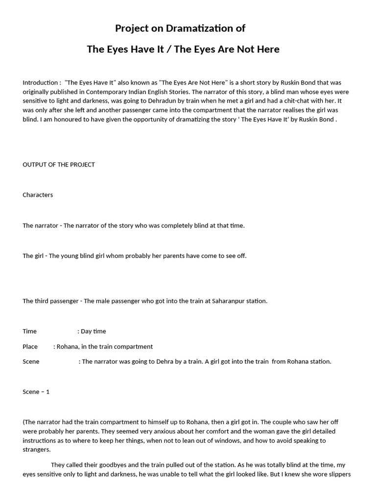 Drama: The Eyes Have It | PDF