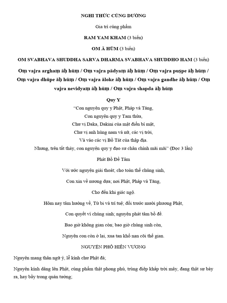 Nghi TH C Cúng Dư NG | PDF