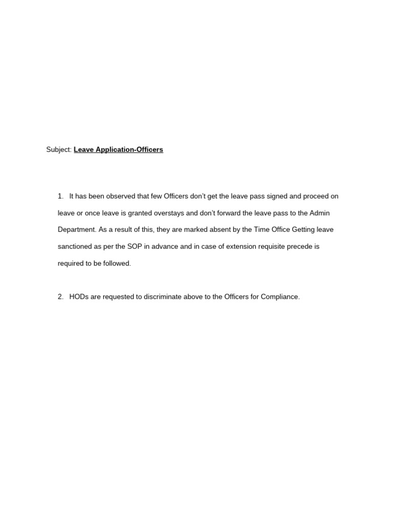 Leave Application Compliance Guide | PDF