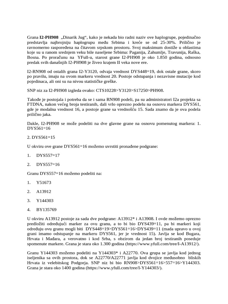 Haplogrupa I2 | PDF