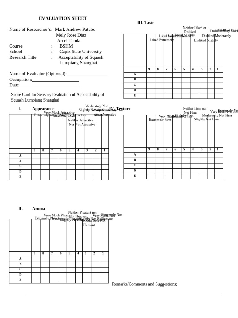 EVALUTION-SHEET | PDF | Nervous System