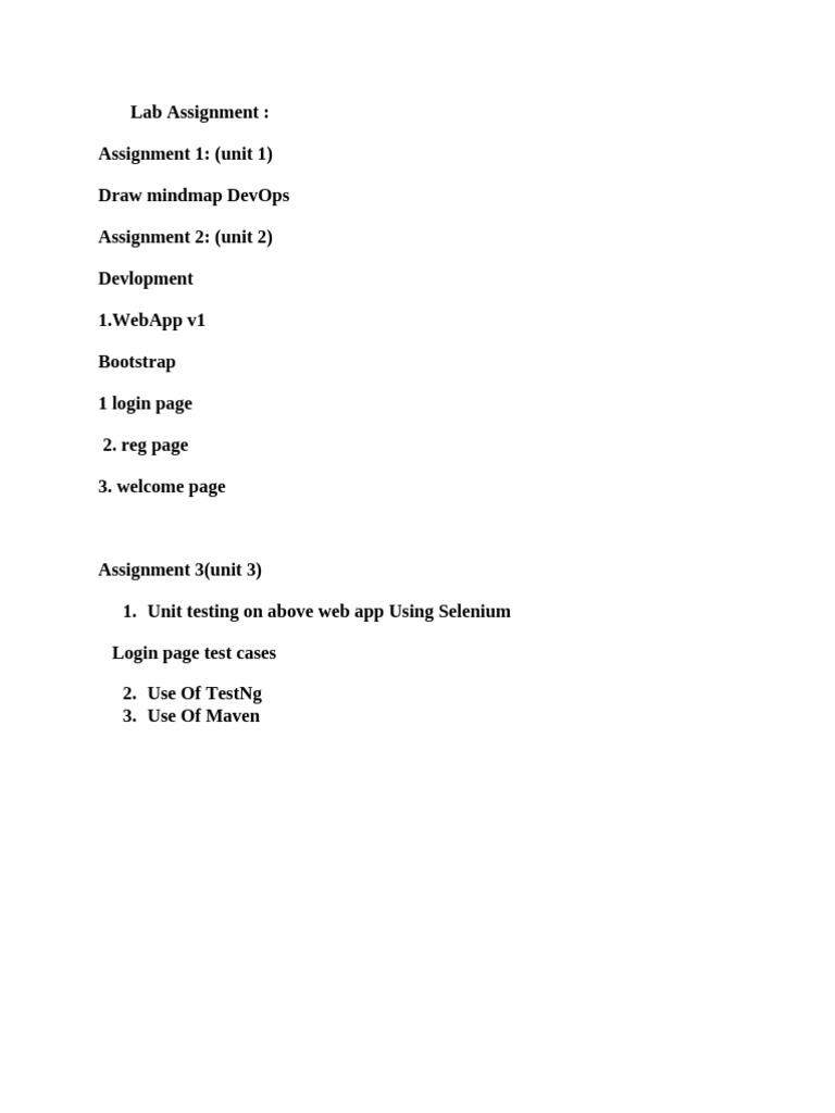 Devops Lab Assignmet On Unit 1,2,3 | PDF | My Sql | Software