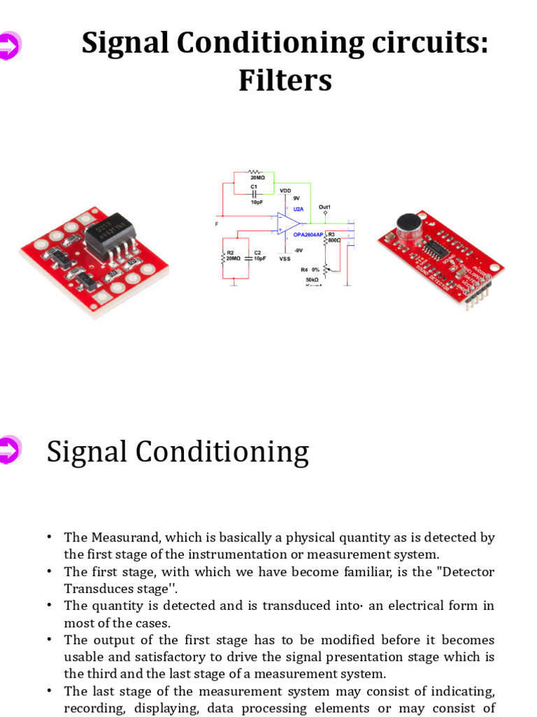Signal Conditioning Circuits Explained | PDF | Operational Amplifier | Amplifier