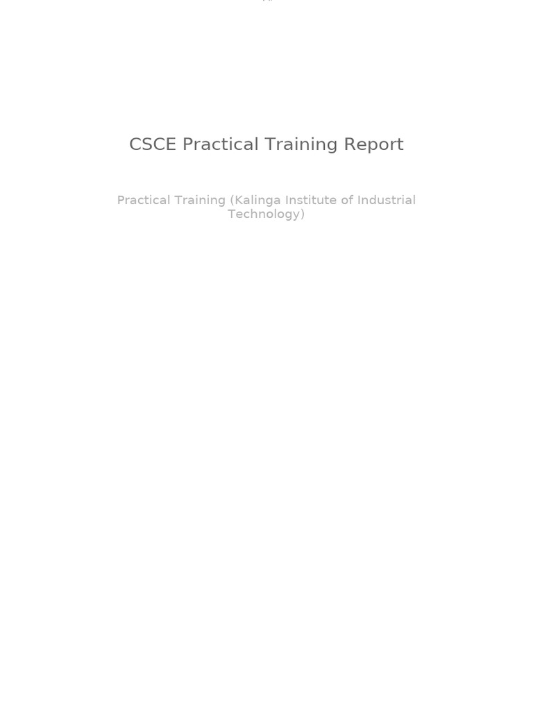 Csce Practical Training Report | PDF | Linear Regression | Regression ...