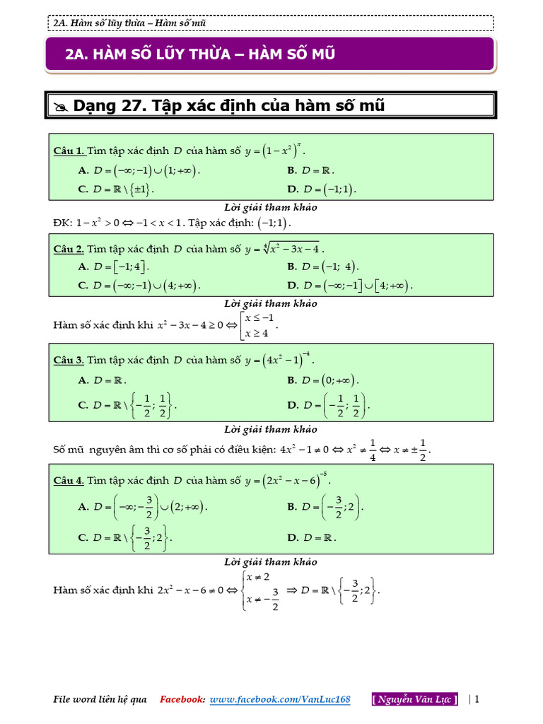 2 Ham So Mu Luy Thua Logarit | PDF