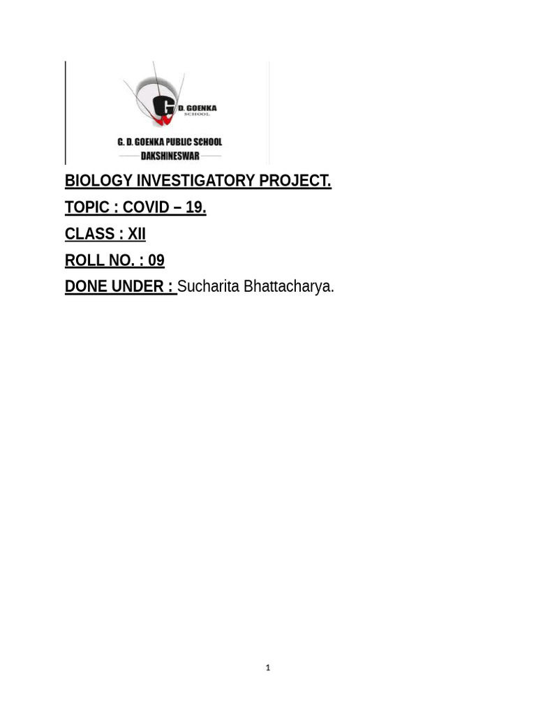 BIOLOGY INVESTIGATORY PROJECT | PDF | Infection | Food Security