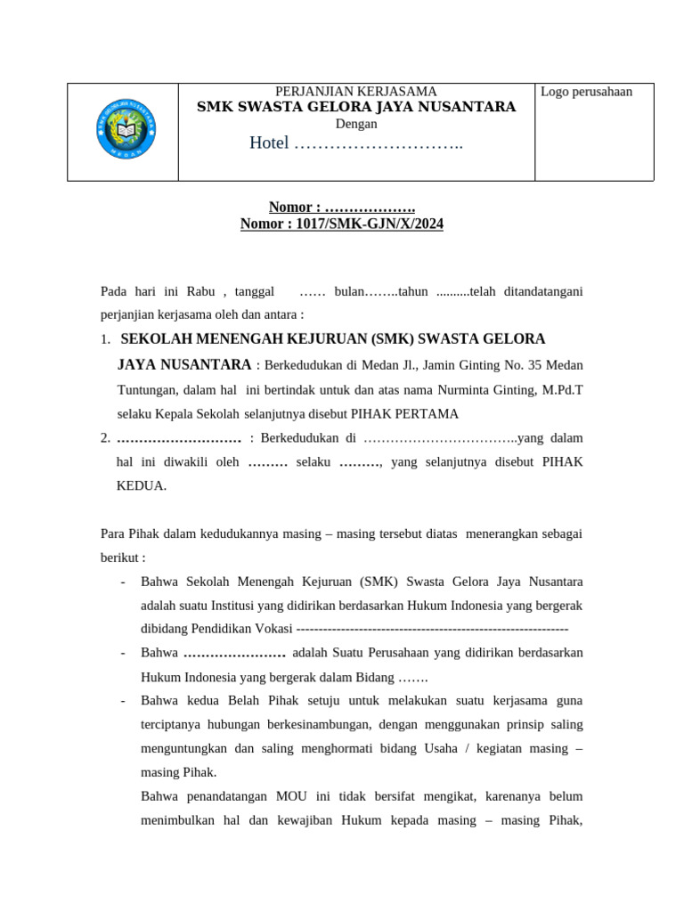 Draff Mou SMK GJN | PDF