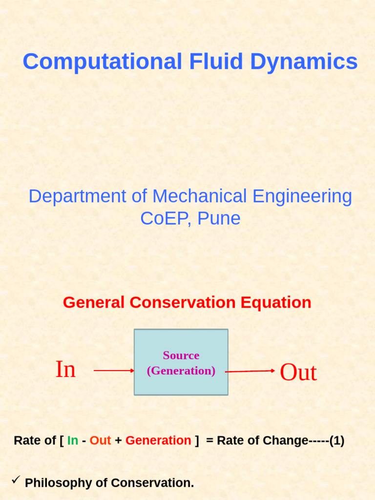 5 General Conservation Equation | PDF