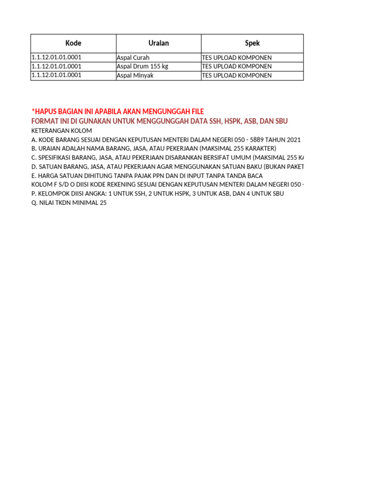KGM-contoh Form Upload SH SIPD | PDF