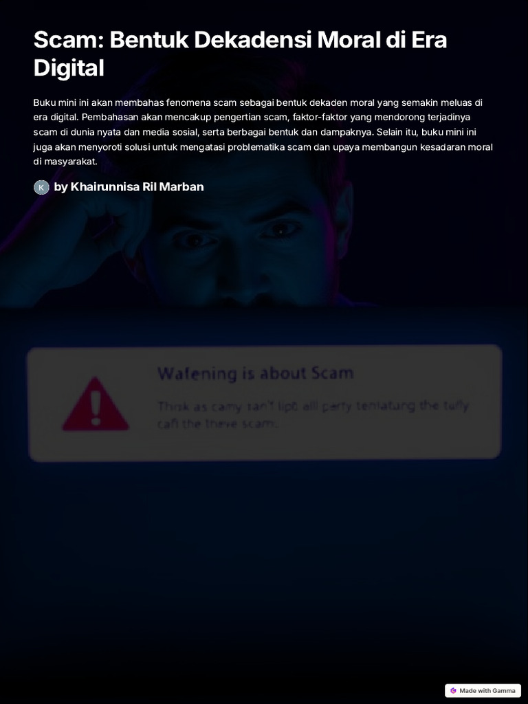 Scam: Ancaman Moral di Era Digital | PDF