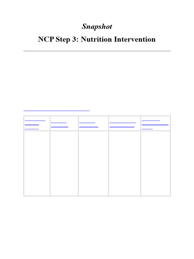 Terminology Nutrition Intervention NCP 2020 | PDF | Dietitian ...