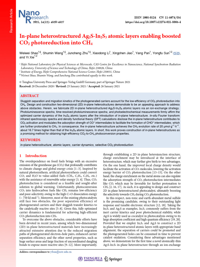 s12274-021-3365-4 | PDF | Spectroscopy | Absorption Spectroscopy