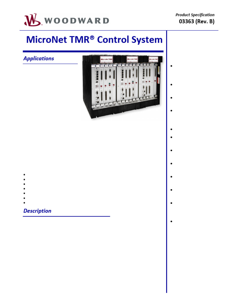 MicroNet TMR Control System | PDF | Programmable Logic Controller | Input/Output