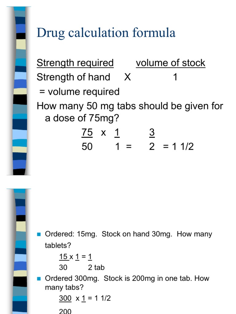 Meds Drug Calculation Formula-2 | PDF | Wellness