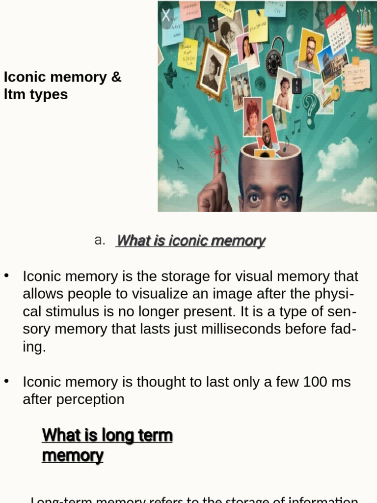 Iconic Memory &Ltm Memory | PDF Iconic Memory &Ltm Memory | PDF