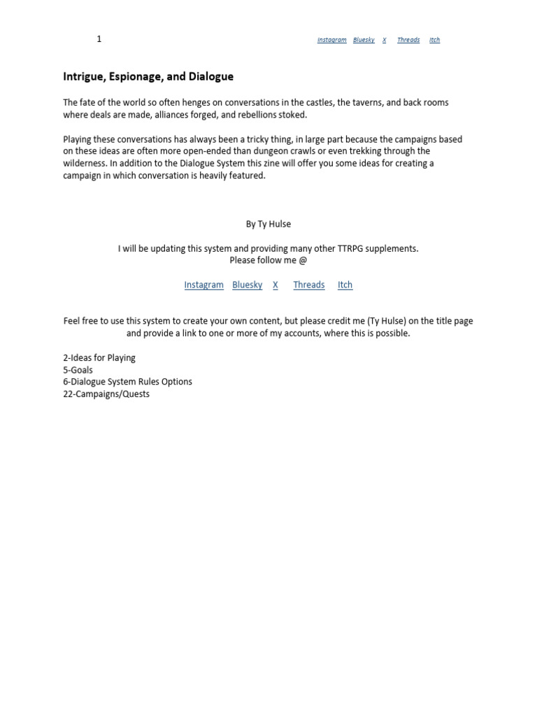 Intrigue and Espionage System For 5e | PDF | Tabletop Role Playing Game ...