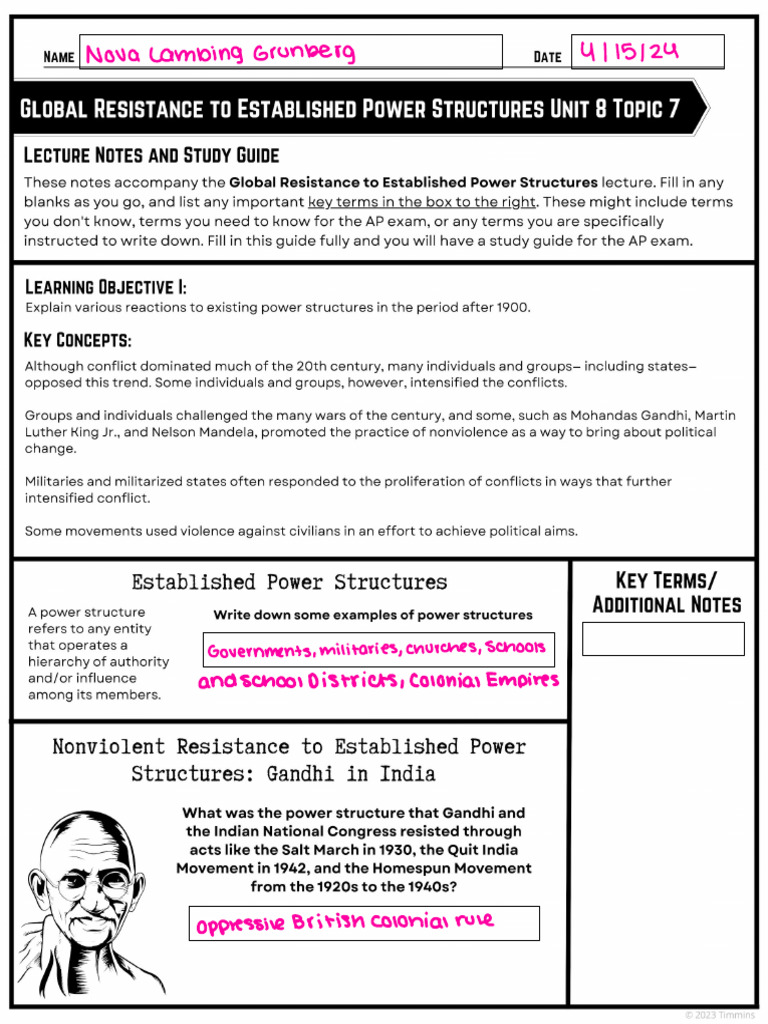 Nova LambingGrunberg - 8.7 Guided Notes Global Resistance To ...