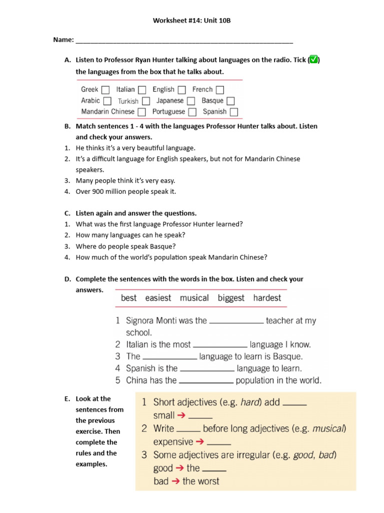 Lesson #10B: Worksheet #14 | PDF