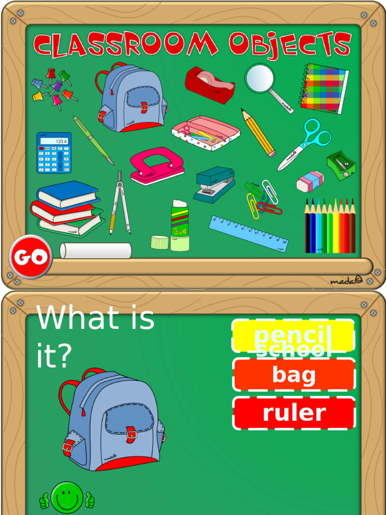 Classroom Objects Game Fun Activities Games Games Picture Description Exe 37197 | PDF | Notebook ...