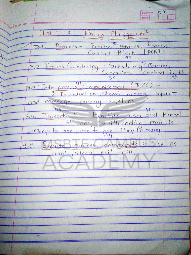 Os Unit 3 Notes by Msbte_campus | PDF