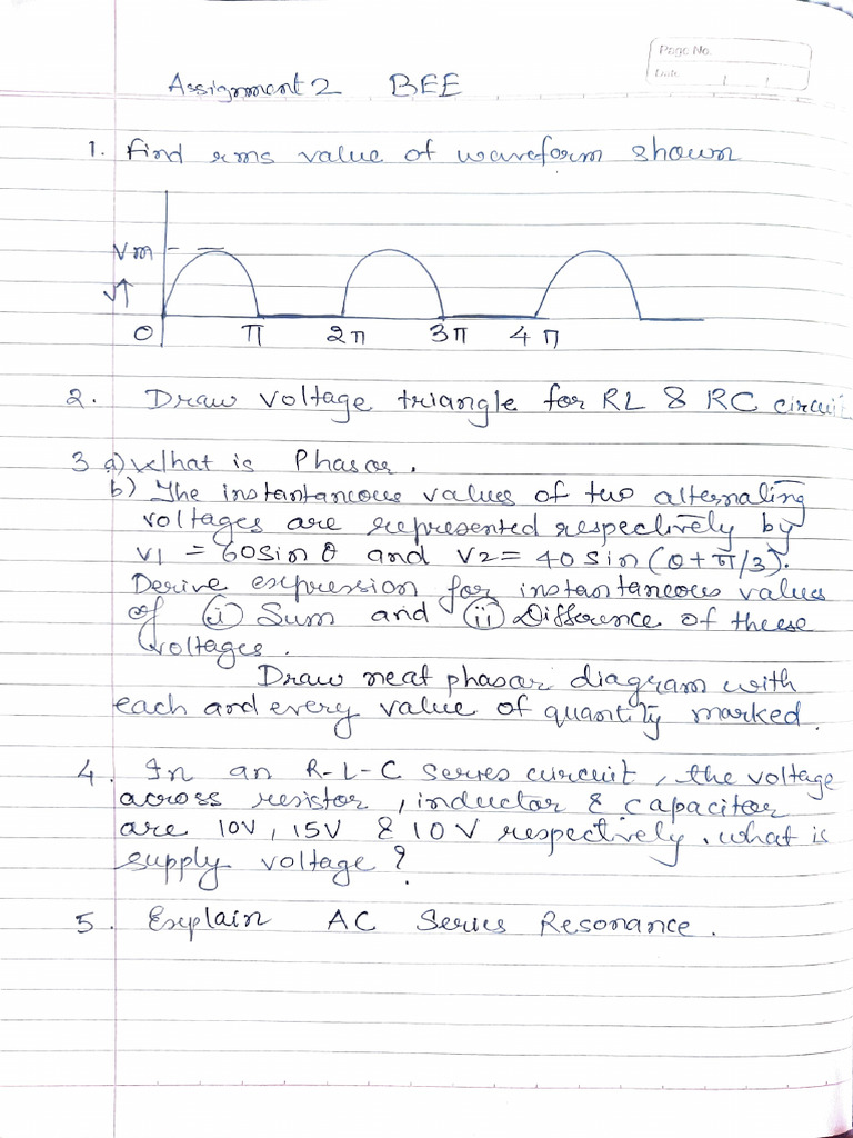 BEE Assignment 2-1 | PDF