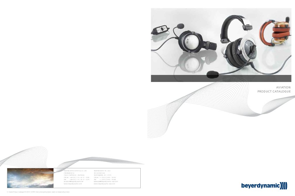 Byerdynamic Product Brochure | PDF | Headphones | Electrical Connector