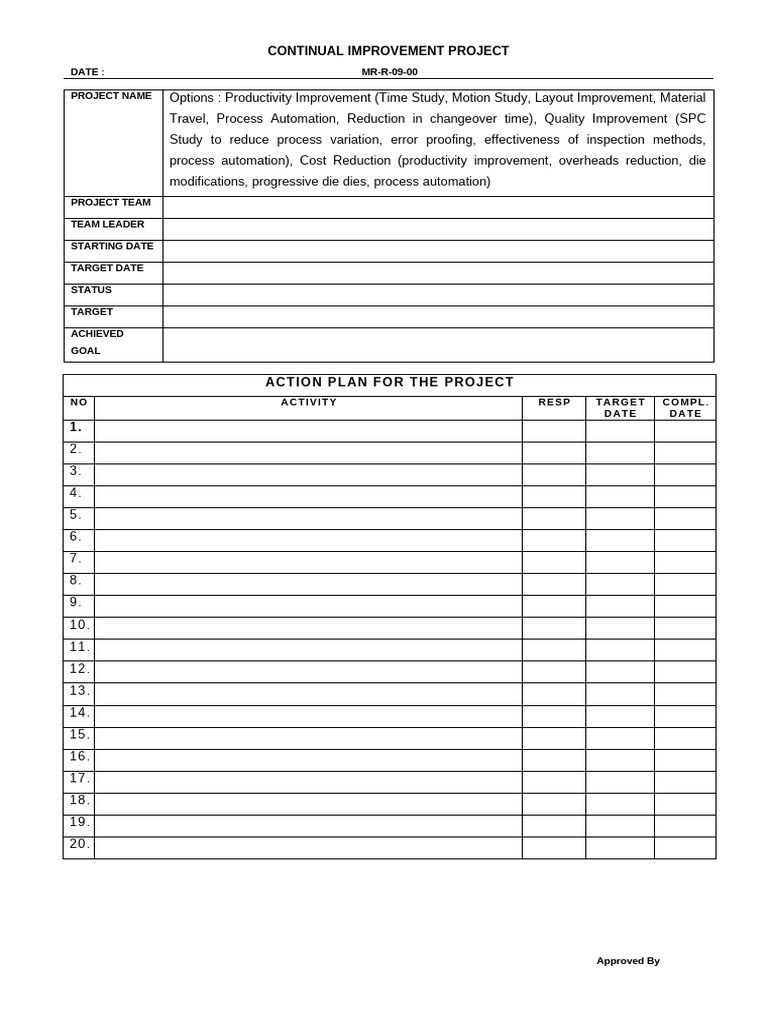 Cont Impr Project | PDF