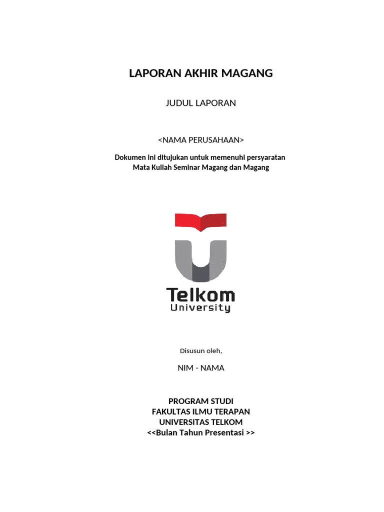 Laporan Magang Universitas Telkom | PDF